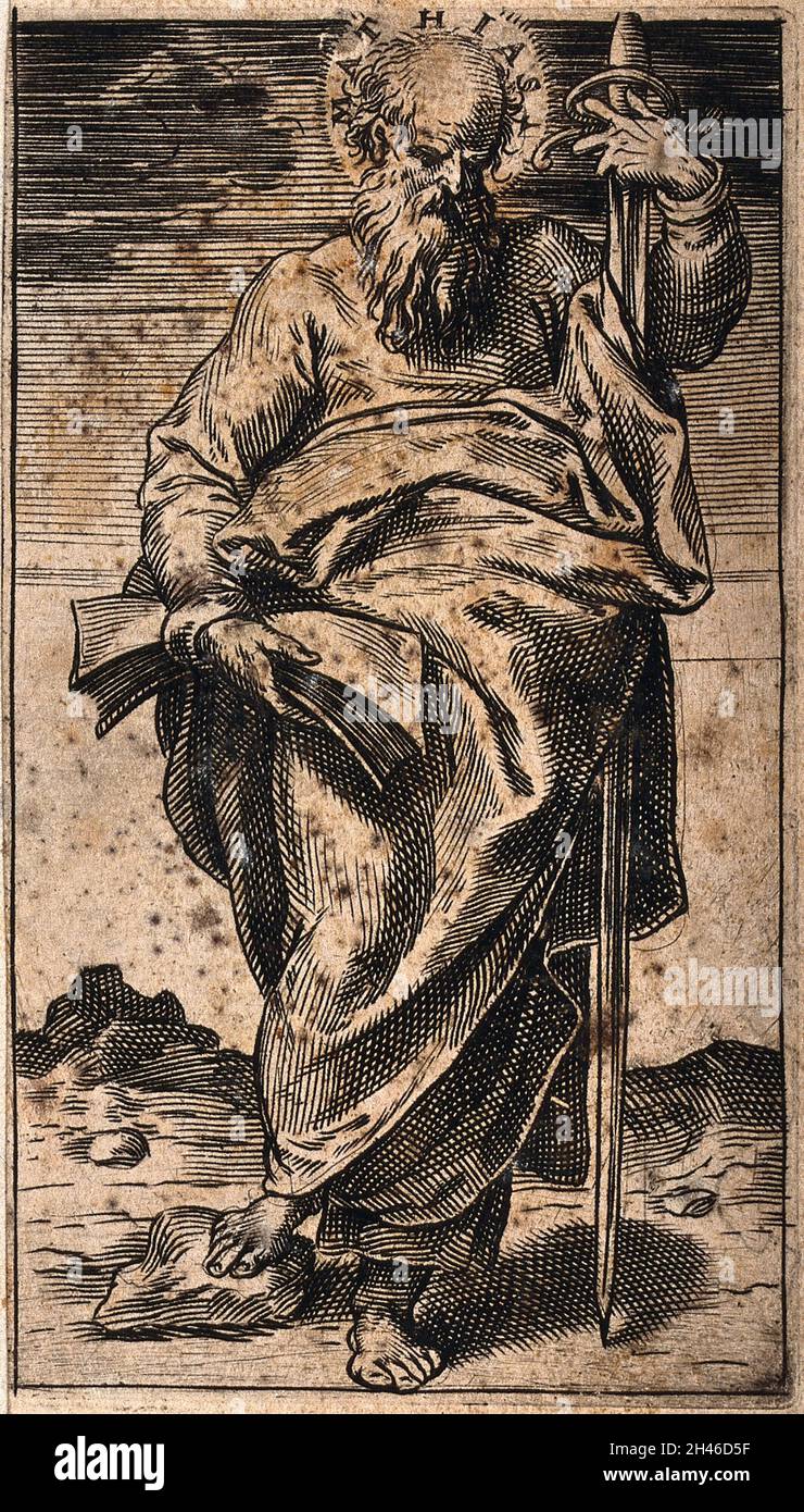 Saint Matthew. Etching Stock Photo - Alamy