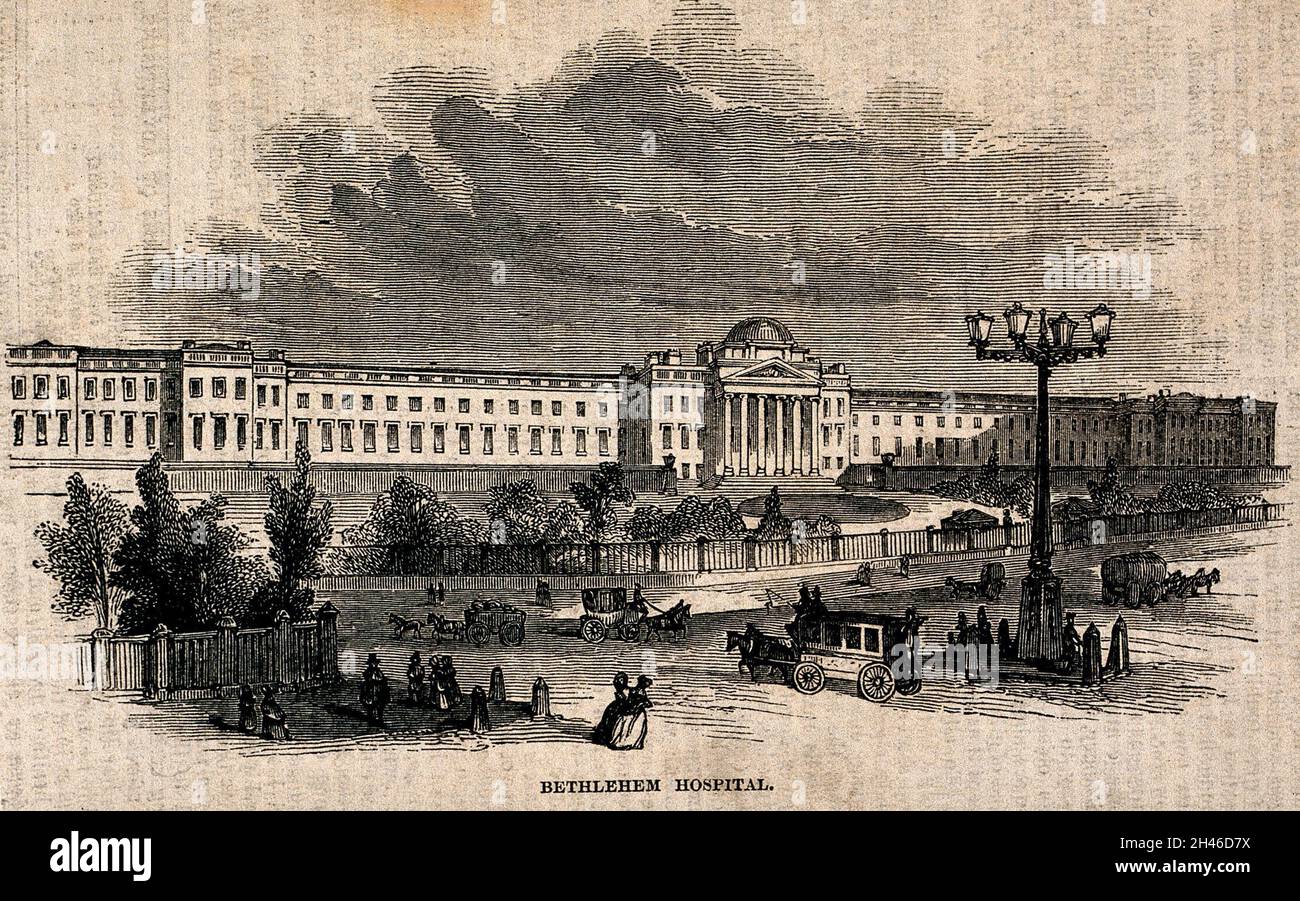 The Hospital of Bethlem [Bedlam], St. George's Fields, Lambeth. Wood ...