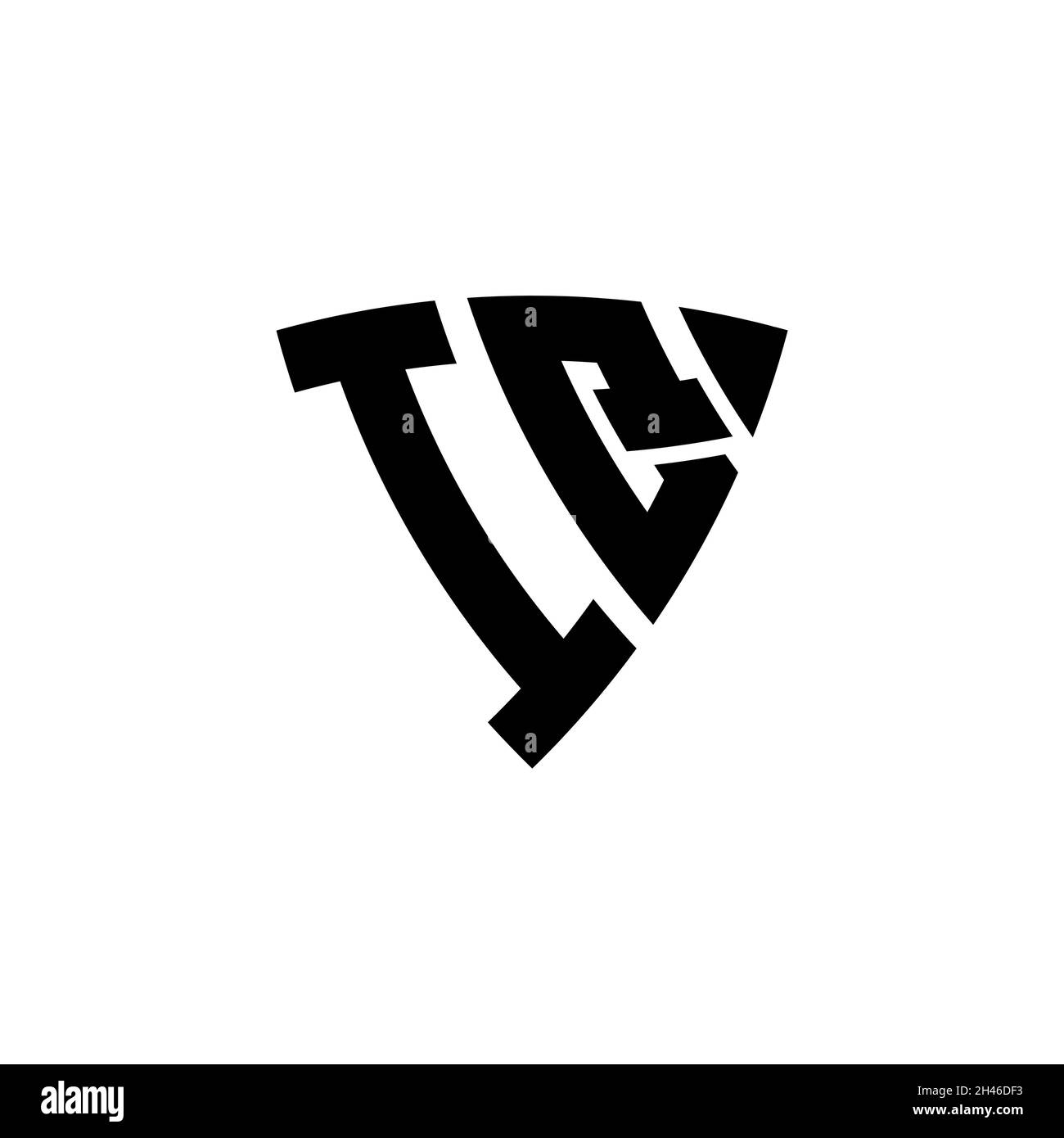 IQ Monogram logo letter with triangle shield shape style design ...