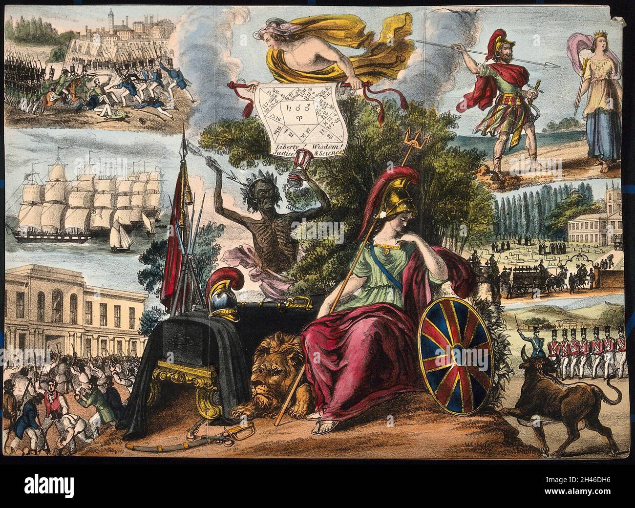 Astronomy: various apocalyptic scenes, including a funeral, war, and ...