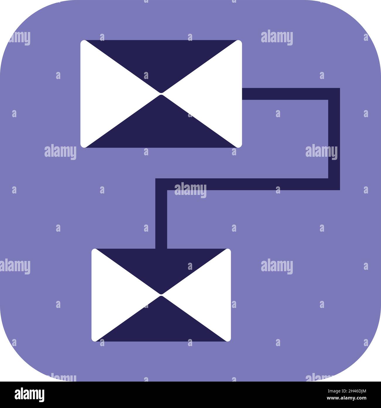 Letter communication, illustration, vector, on a white background Stock ...