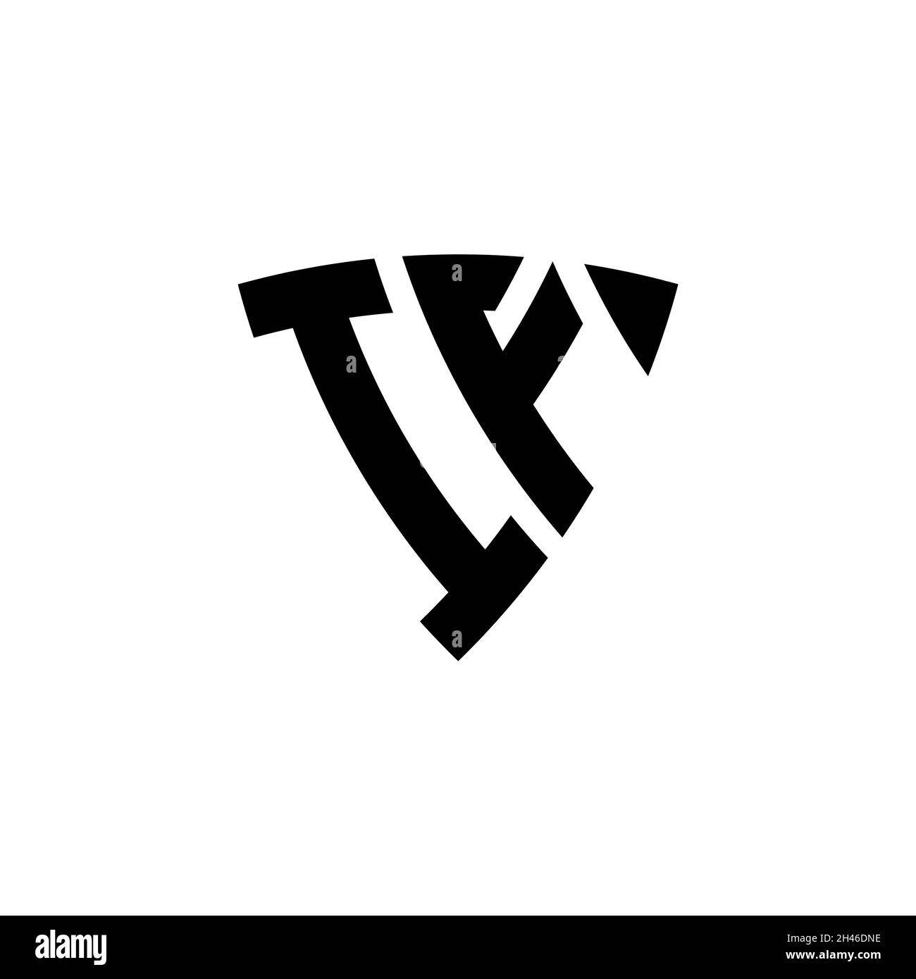 IF Monogram logo letter with triangle shield shape style design ...