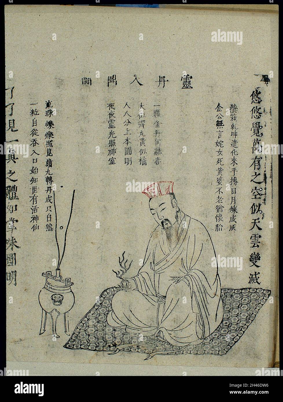 Chinese woodcut: Daoist internal alchemy (9 Stock Photo - Alamy