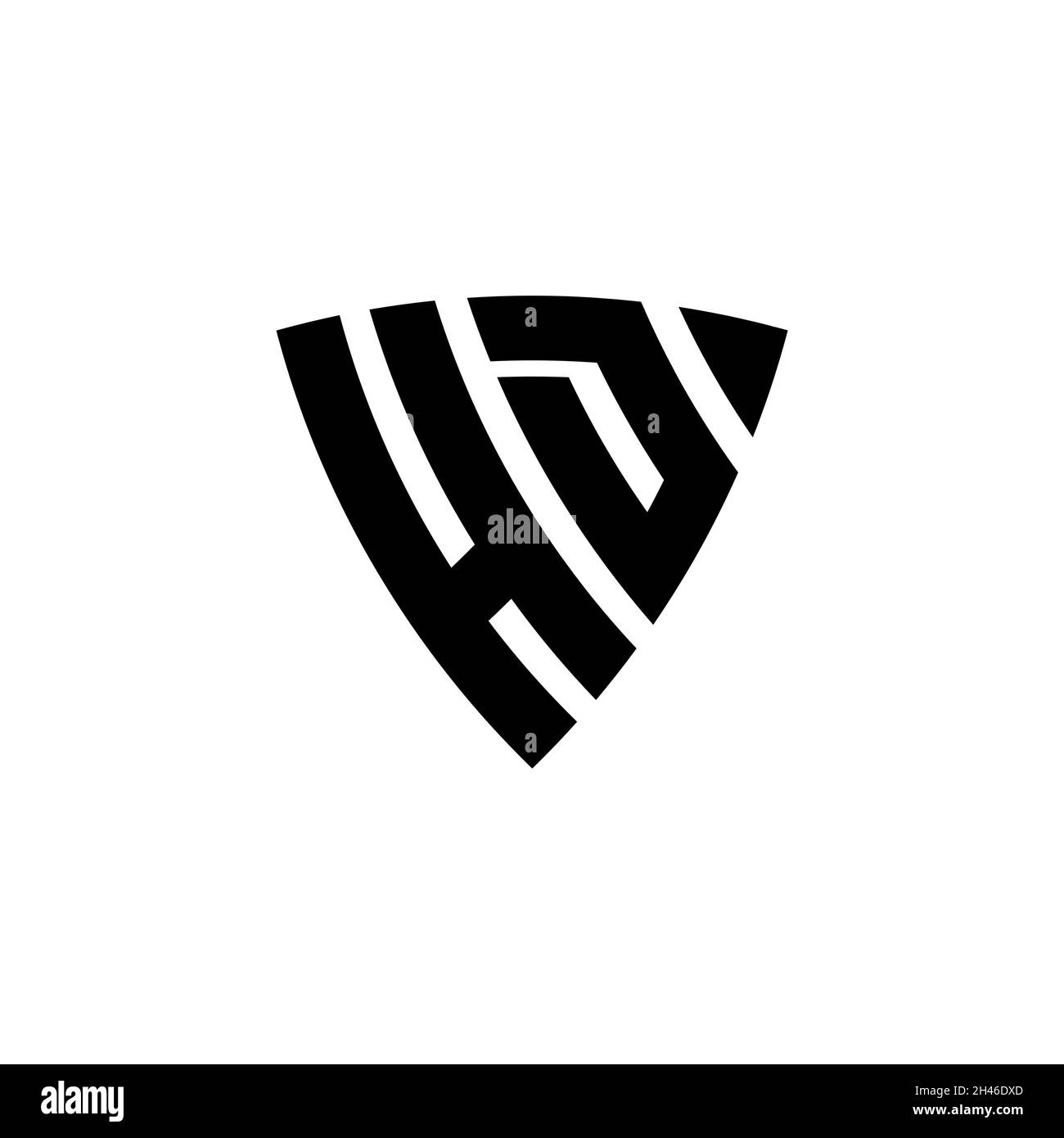 HD Monogram logo letter with triangle shield shape style design ...