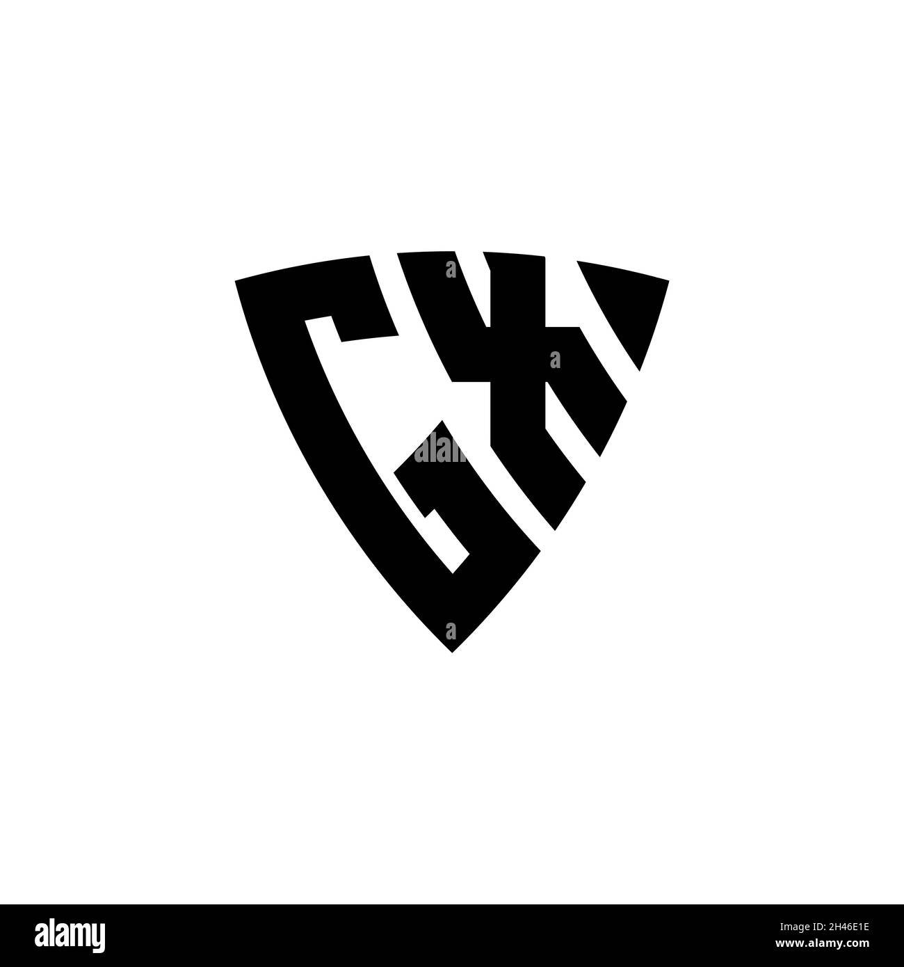 GX Monogram logo letter with triangle shield shape style design ...
