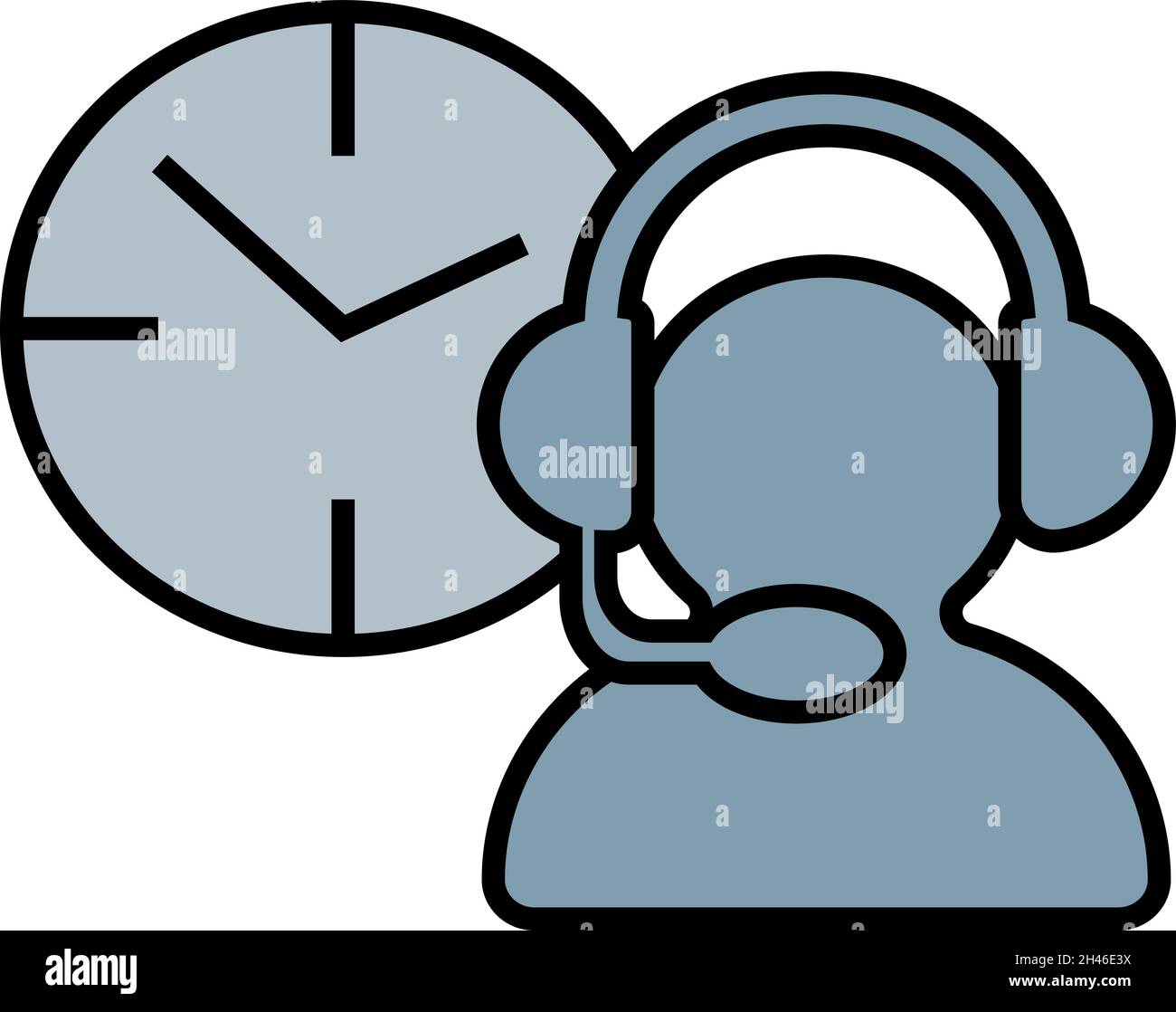 Phone delivery operator, illustration, vector, on a white background ...