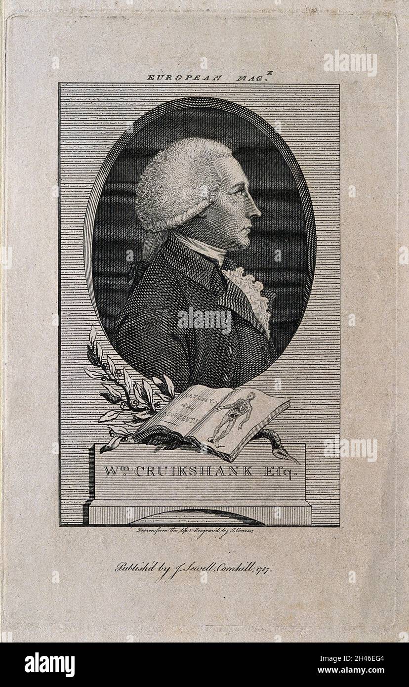 William Cumberland Cruikshank. Line engraving by J. Corner, 1787, after ...