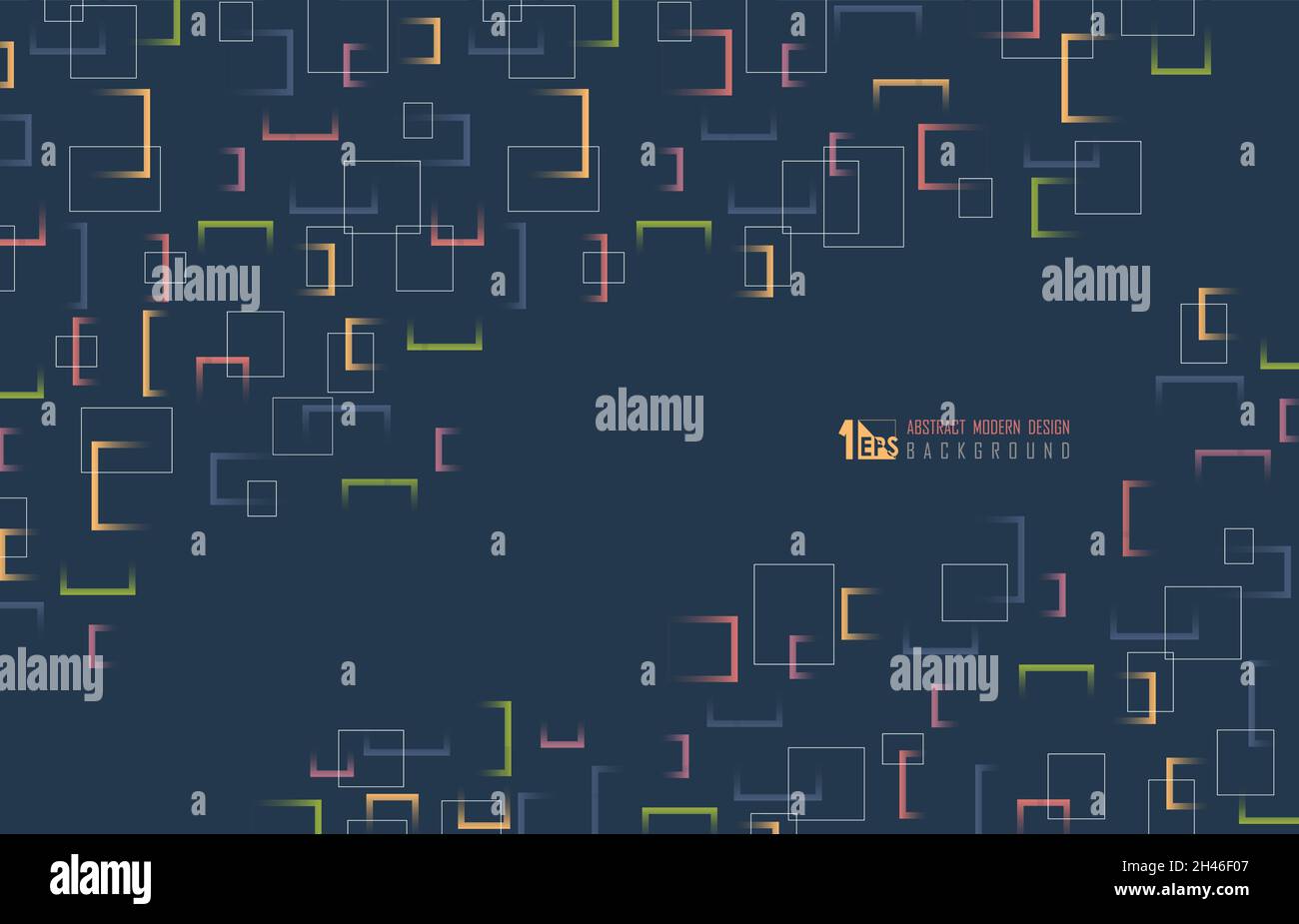 Abstract Geometric Pattern Design Of Square Template Overlapping For Ad Copy Space Of Text