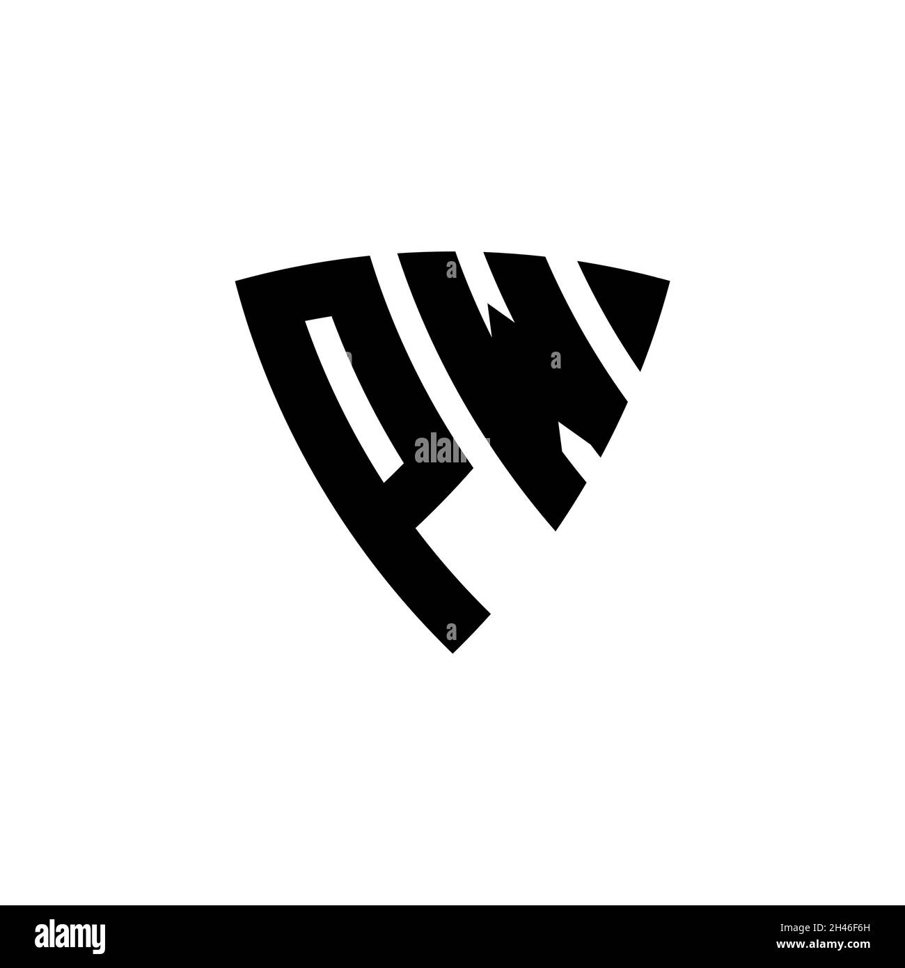 Pw letter logo Cut Out Stock Images & Pictures - Alamy