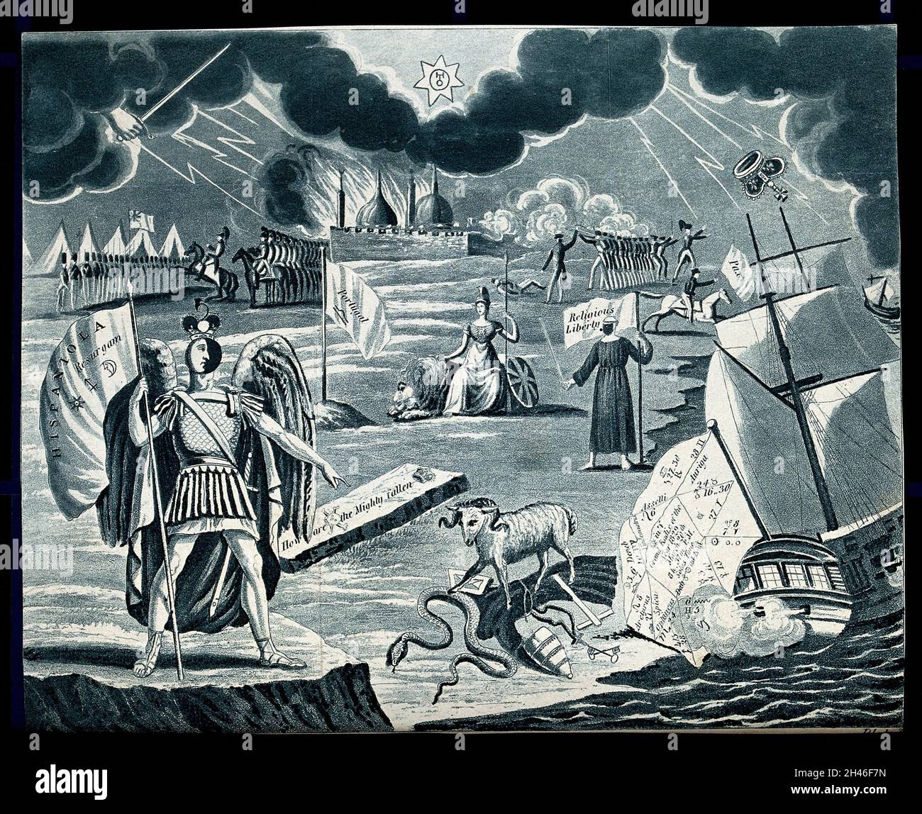 Astronomy: various apocalyptic scenes, including a firing squad, war ...