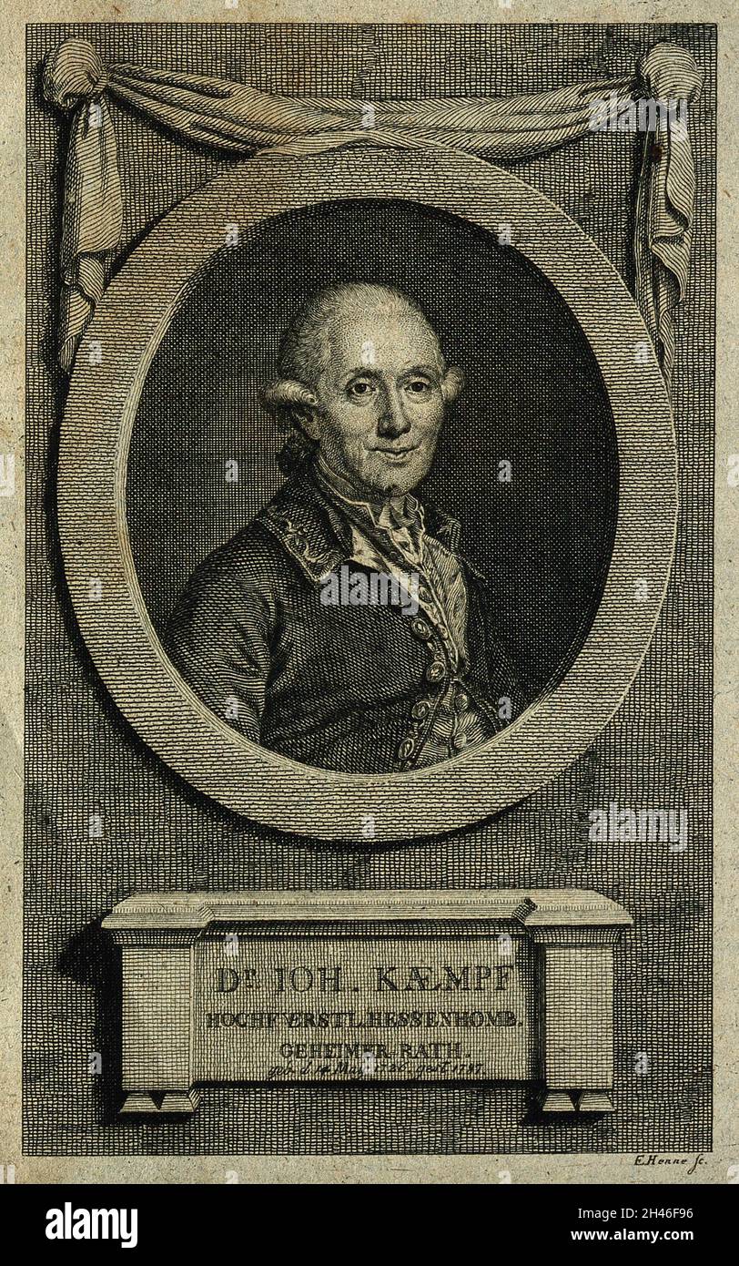 Johann Kaempf. Line engraving by E. Henne Stock Photo - Alamy