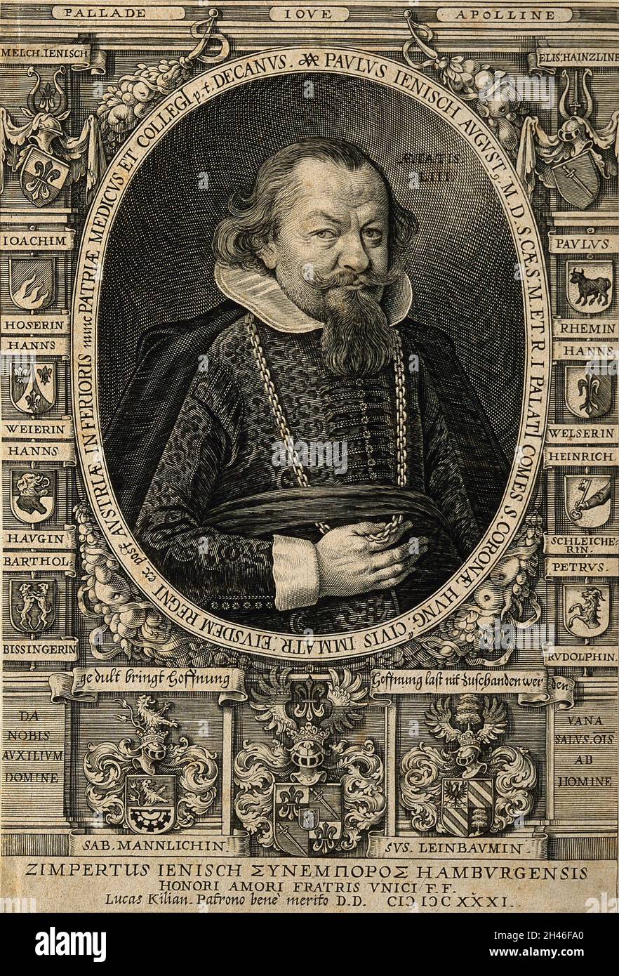 Paul Jenisch. Line engraving by L. Kilian, 1631 Stock Photo - Alamy