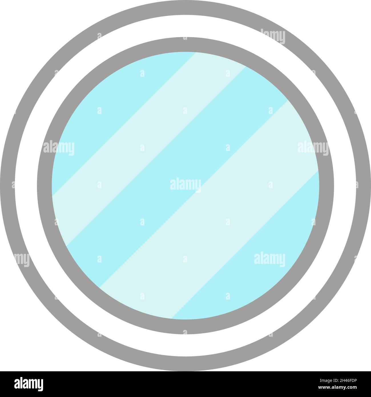 Modern circle window, illustration, vector, on a white background Stock ...