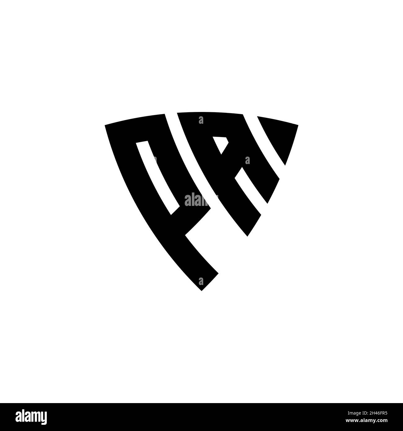 PA Monogram logo letter with triangle shield shape style design ...