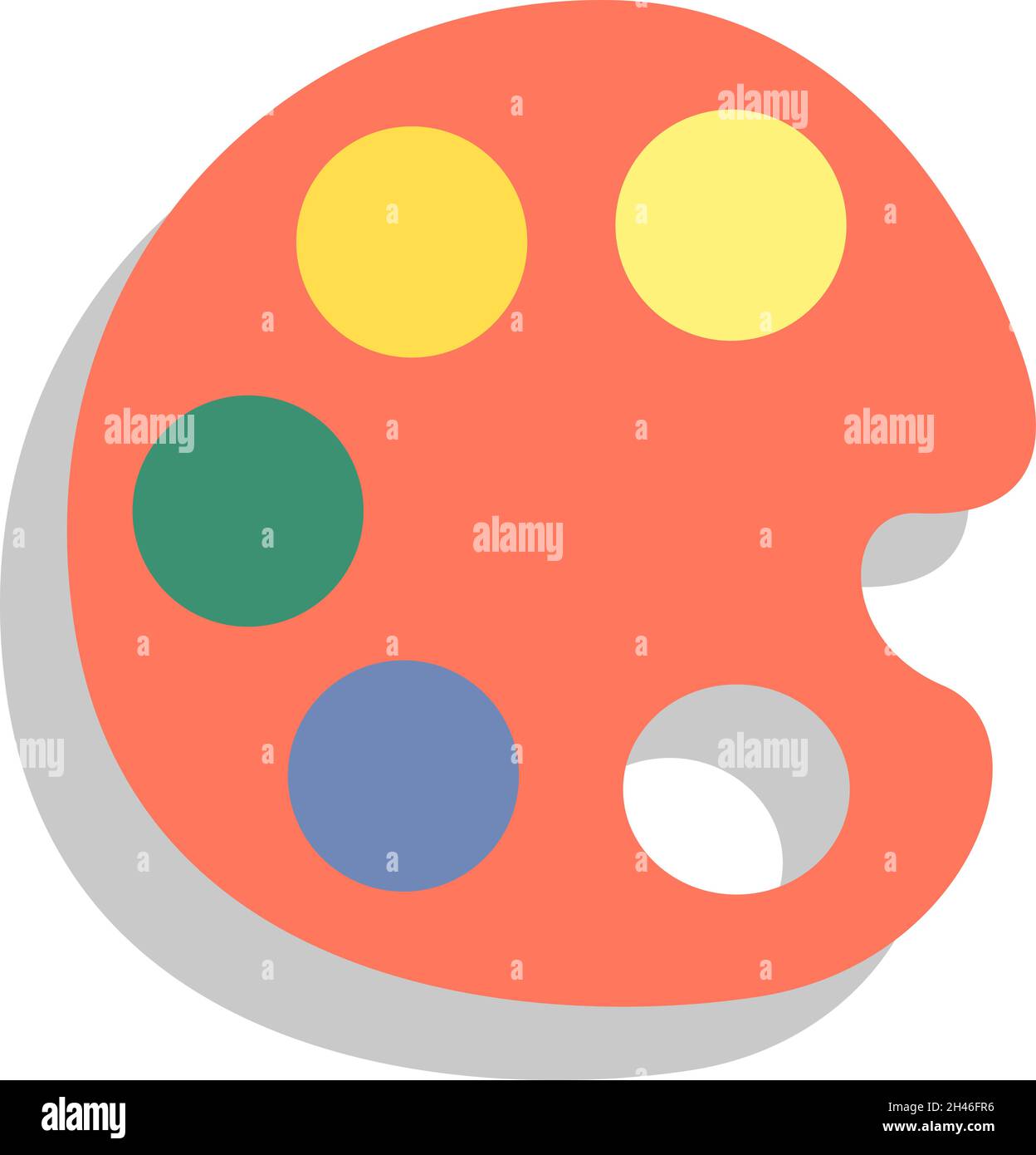 Art color palette, illustration, vector, on a white background Stock ...