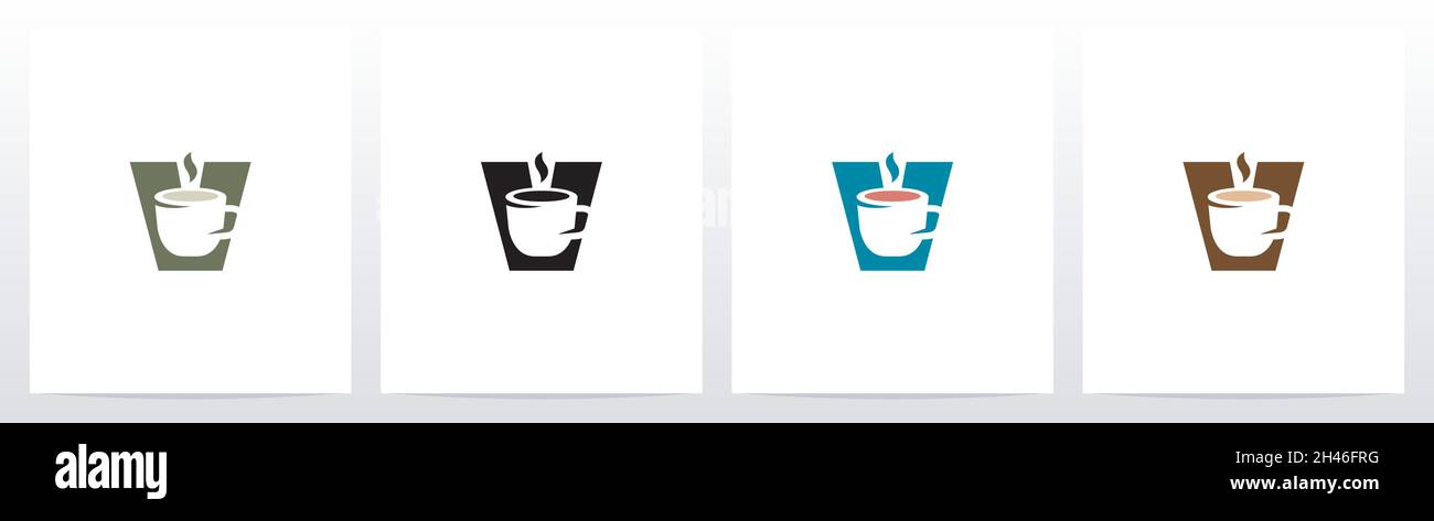 Letter v cup Stock Vector Images - Alamy