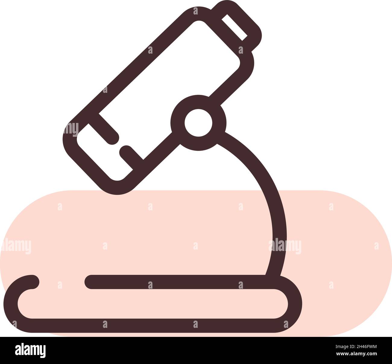Chemistry microscope, illustration, vector, on a white background Stock ...