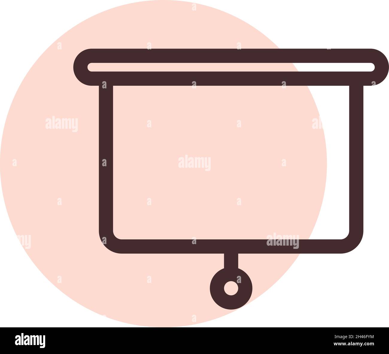 Projector screen, illustration, vector, on a white background Stock ...