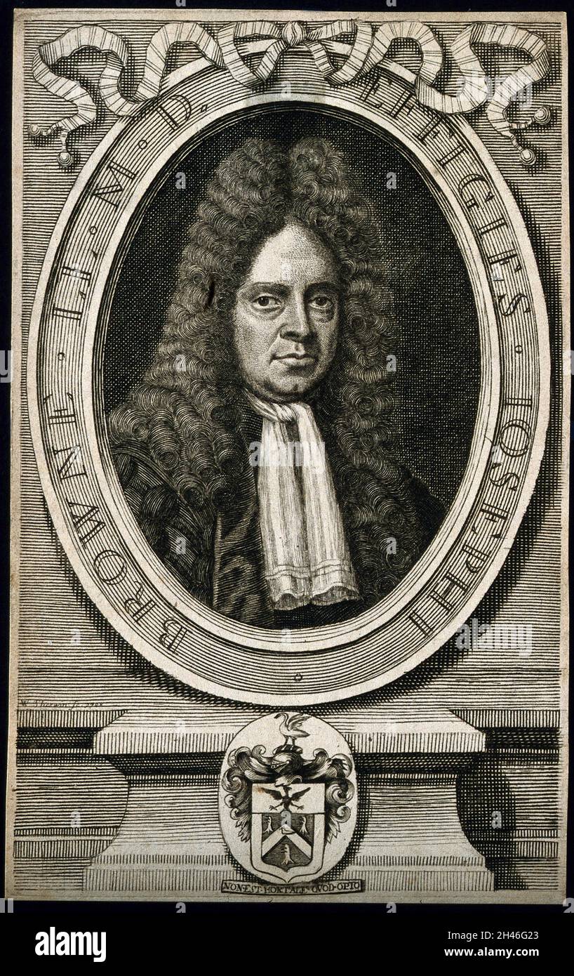Joseph Browne. Line engraving by W. Sherwin, 1708 Stock Photo - Alamy