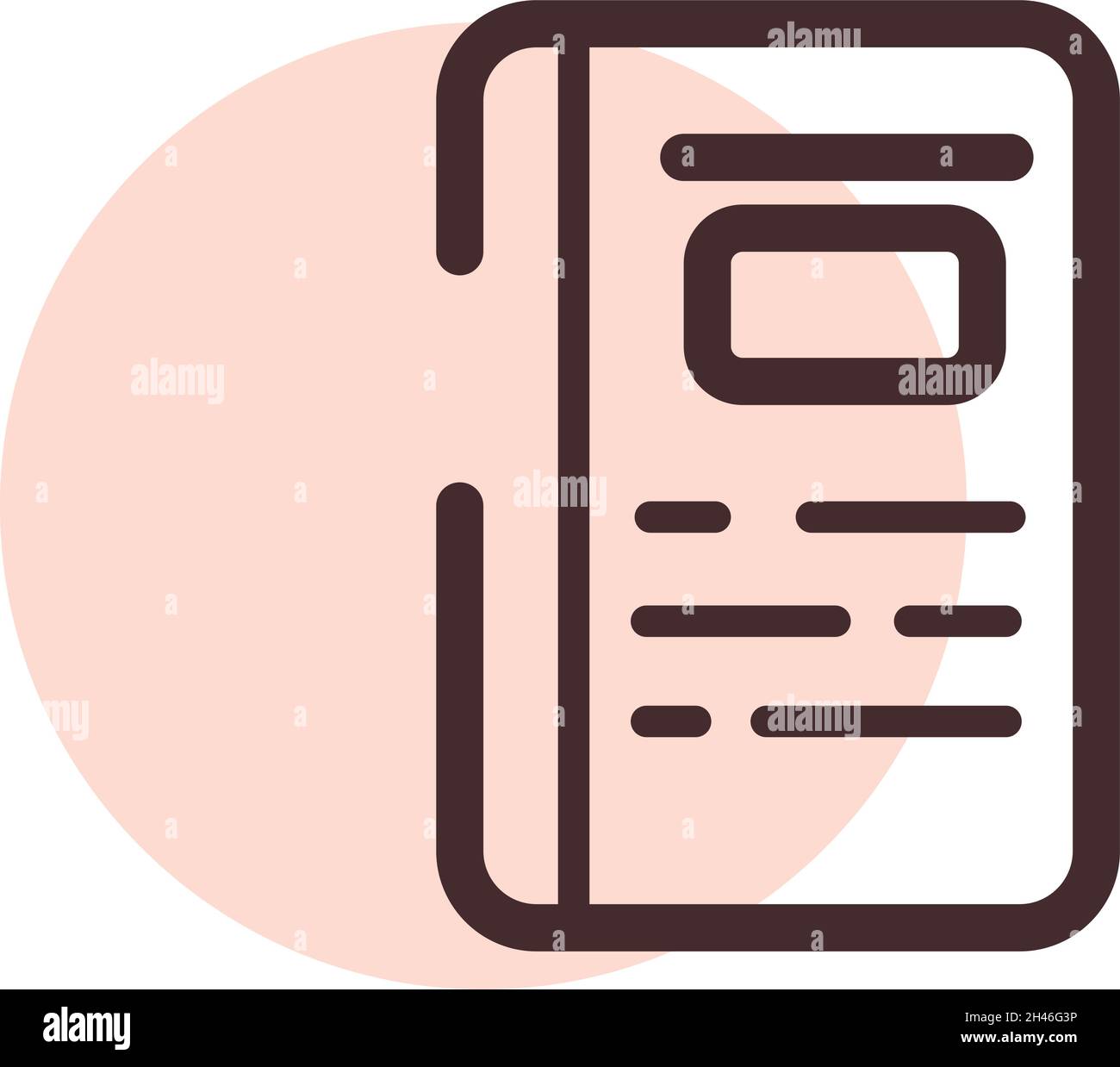 School register, illustration, vector, on a white background Stock ...