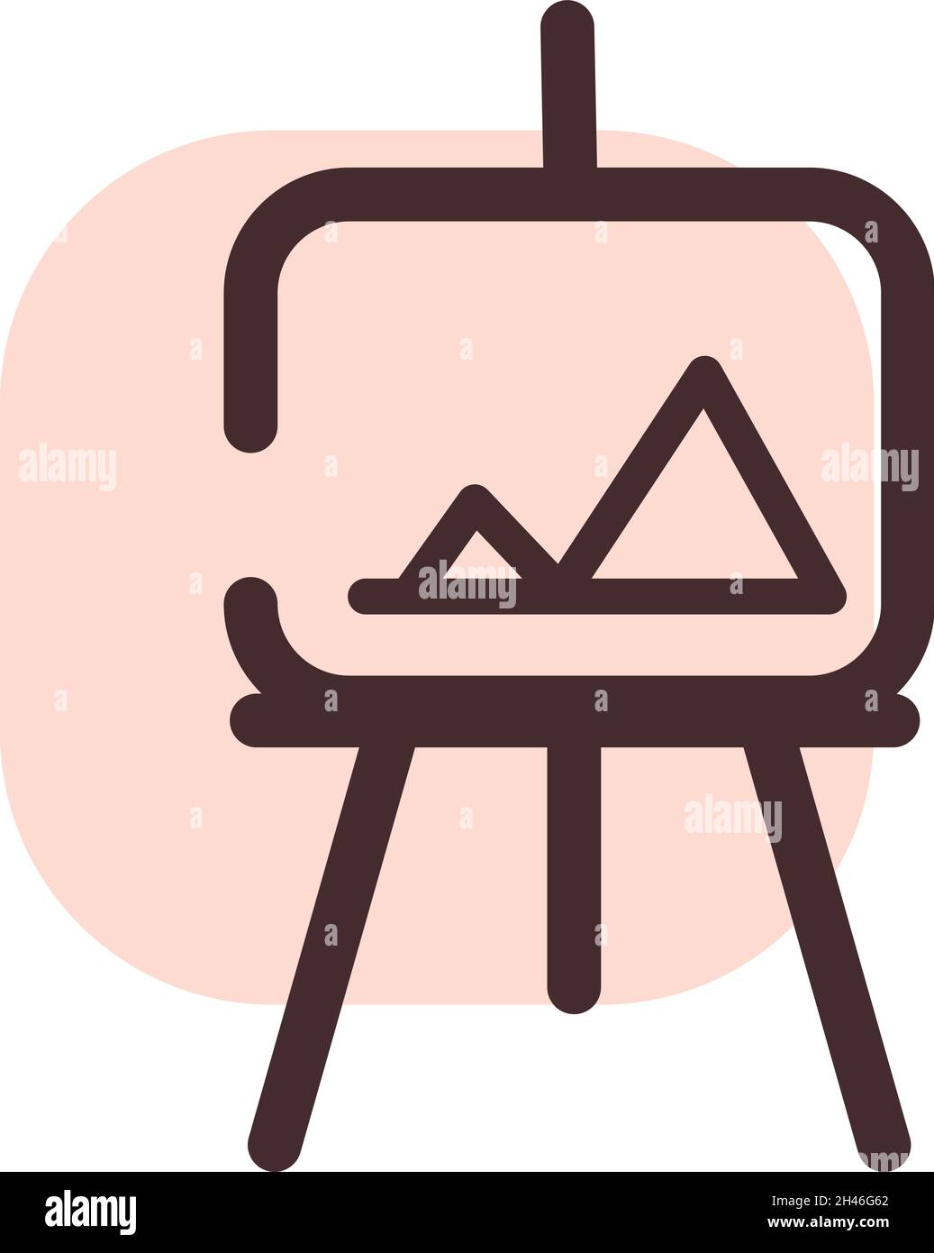 Painting stand, illustration, vector, on a white background Stock ...
