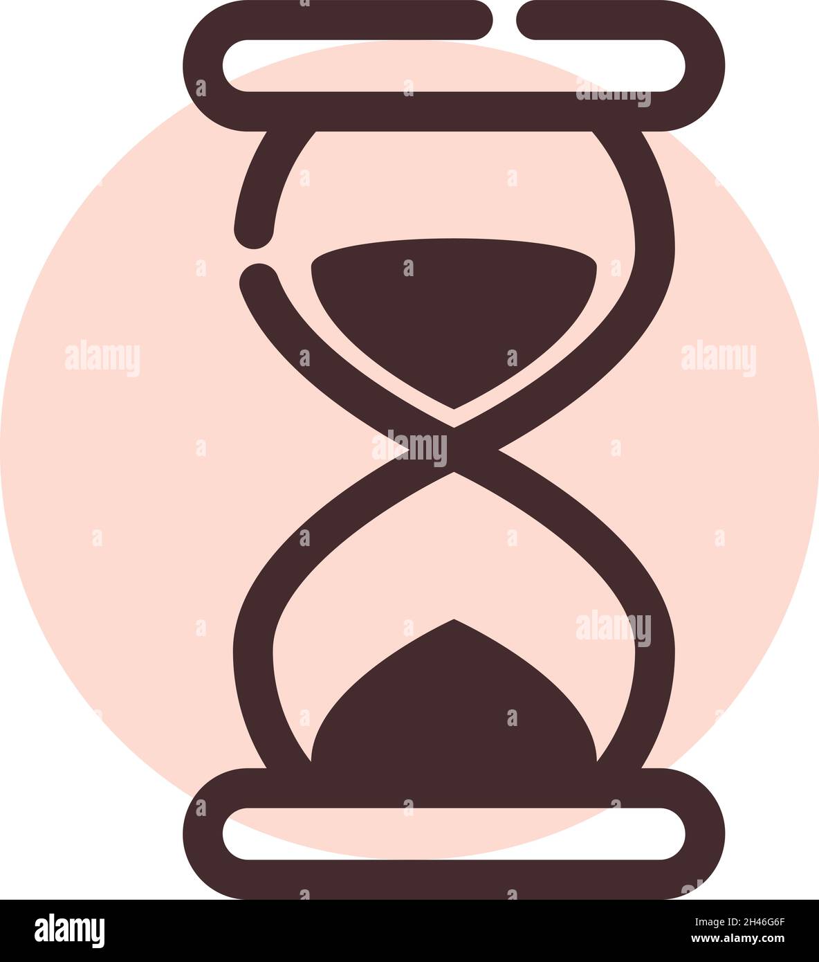 Sand timer, illustration, vector, on a white background Stock Vector ...