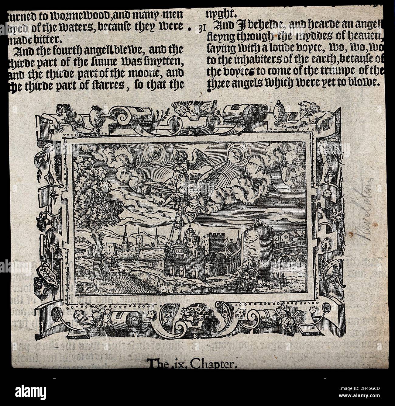 Two angels blowing trumpets, about to cause disaster at the Apocalypse ...