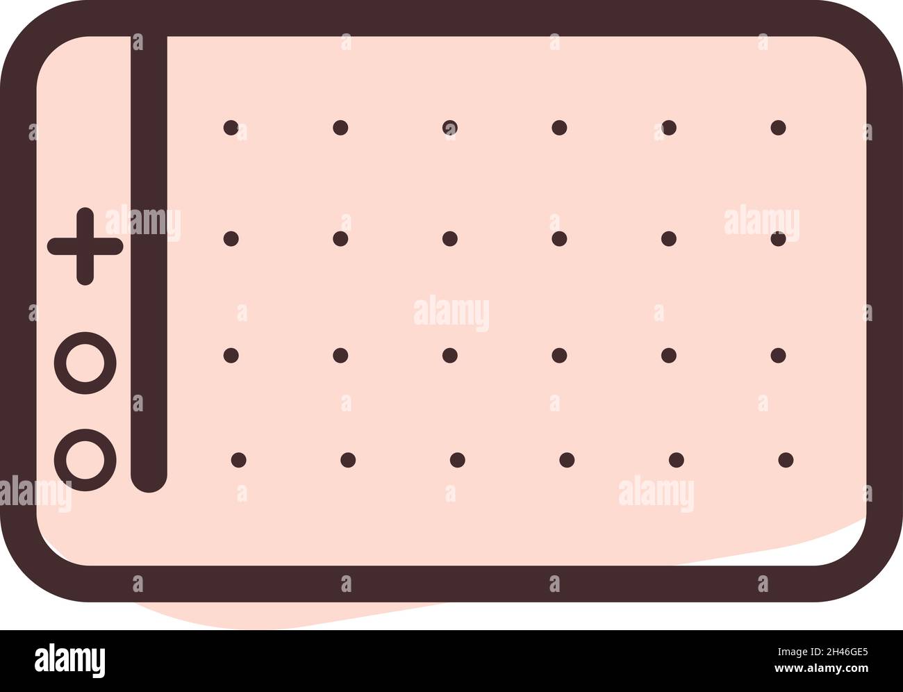 Graphic tablet, illustration, vector, on a white background Stock ...