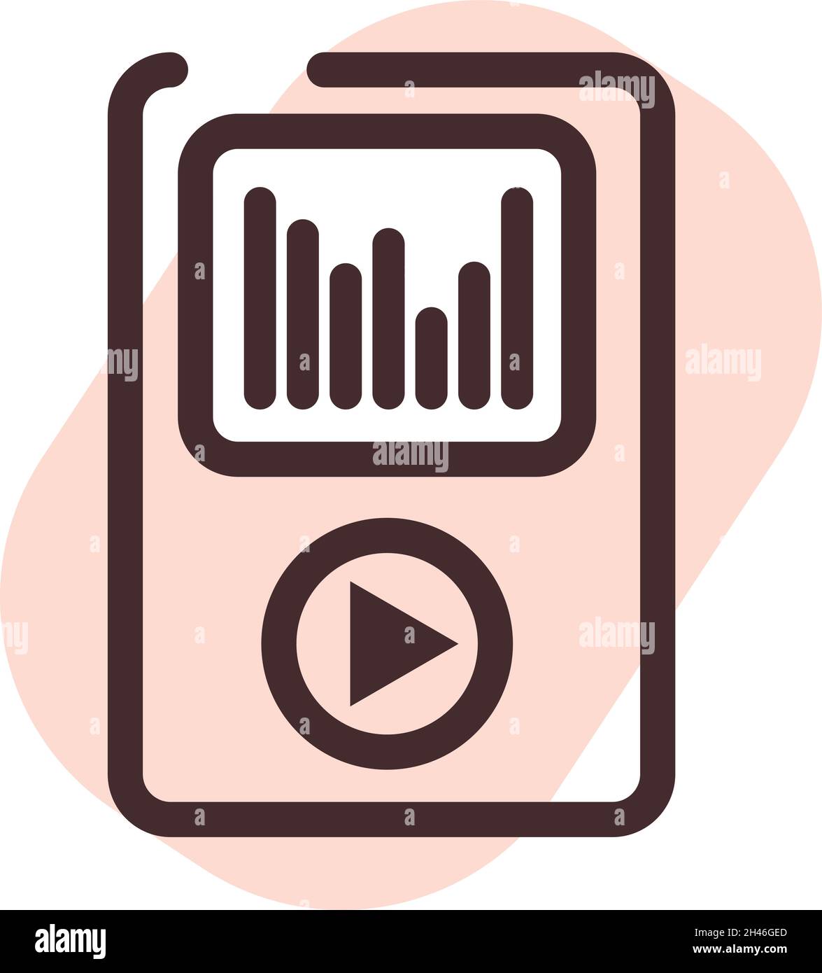 MP3 Device, illustration, vector, on a white background Stock Vector ...