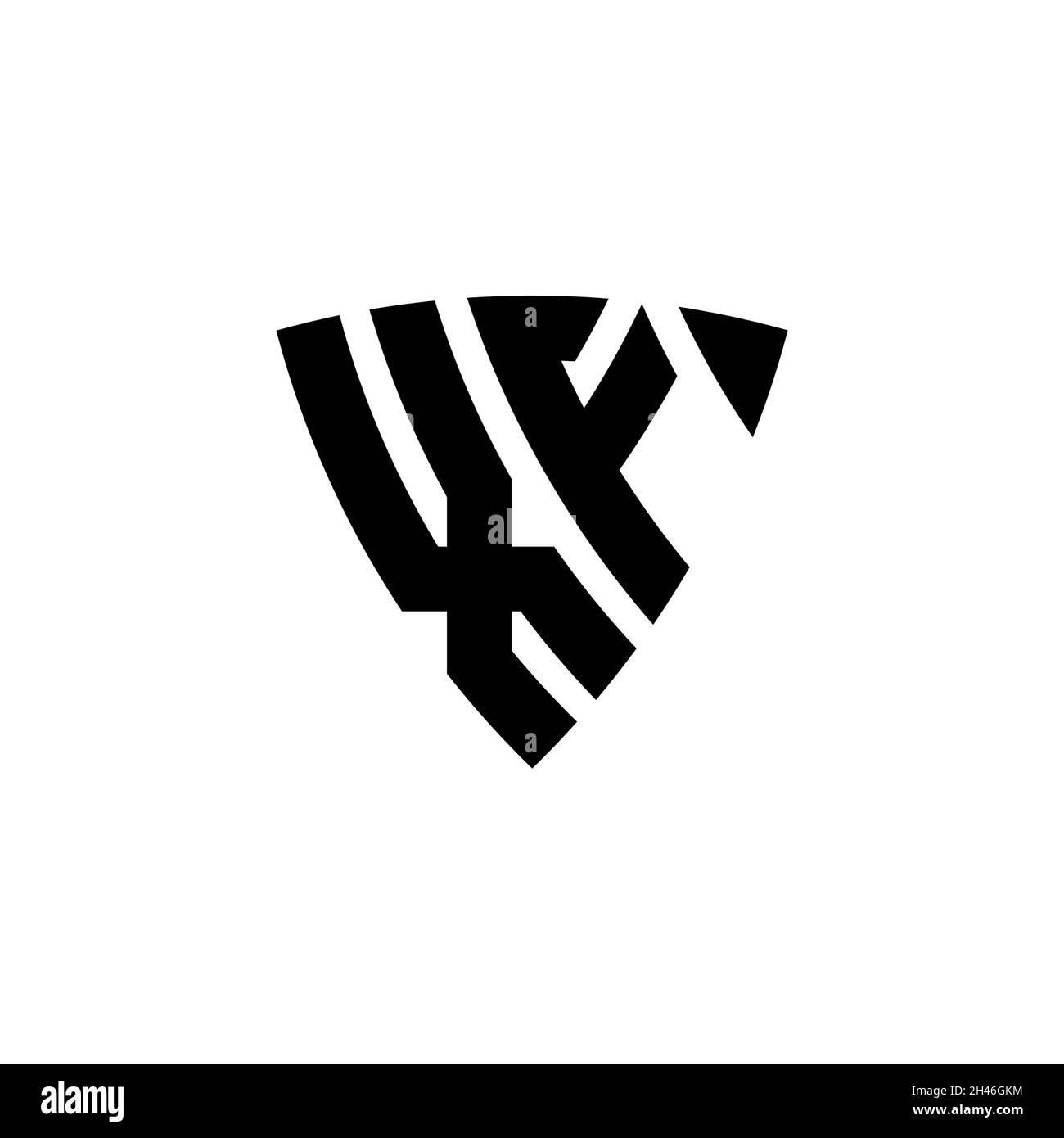 XF Monogram logo letter with triangle shield shape style design isolated on white background ...