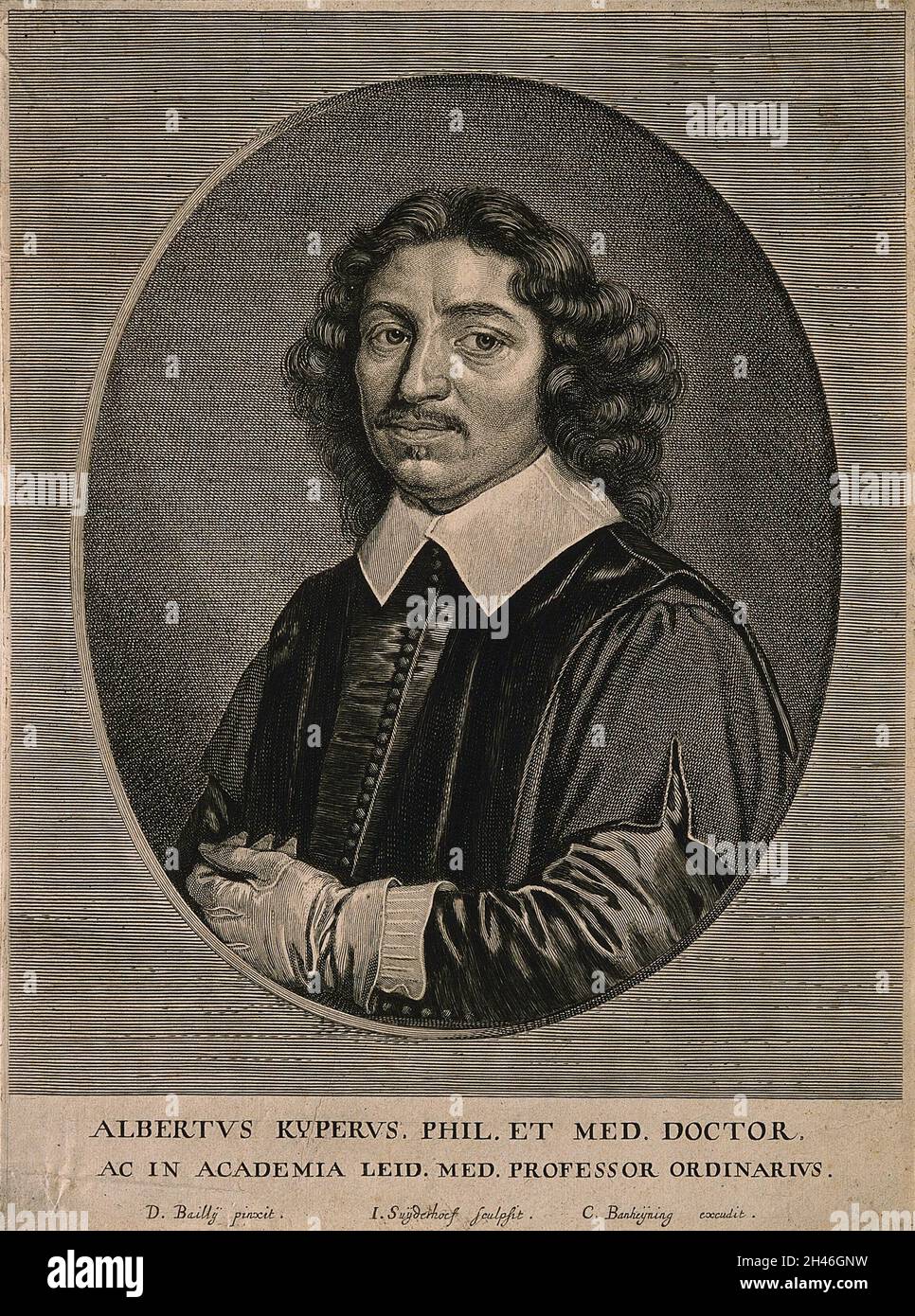Albertus Kyper. Line engraving by J. Suyderhoeff after D. Bailly Stock ...