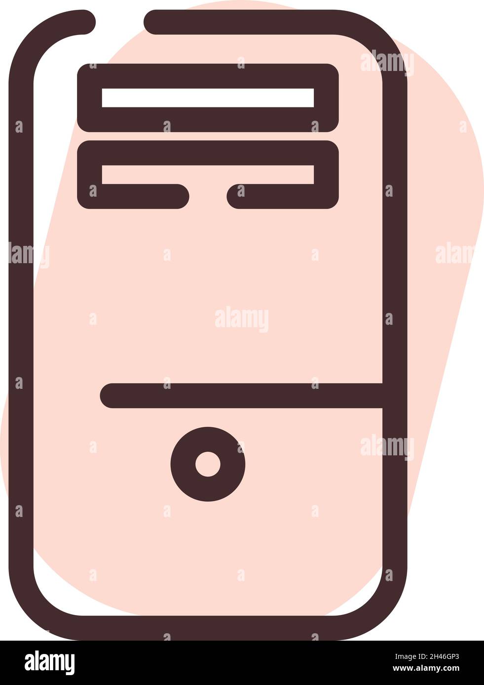 Computer device, illustration, vector, on a white background Stock ...