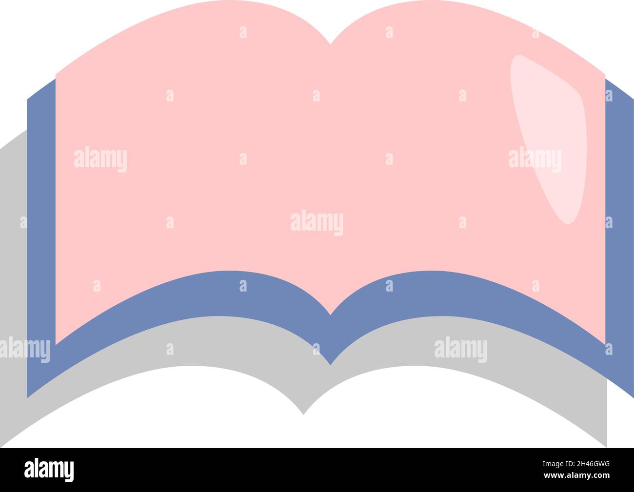 Open school book, illustration, vector, on a white background Stock ...