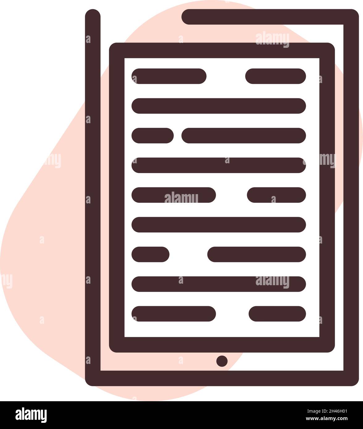 Ebook device, illustration, vector, on a white background Stock Vector ...