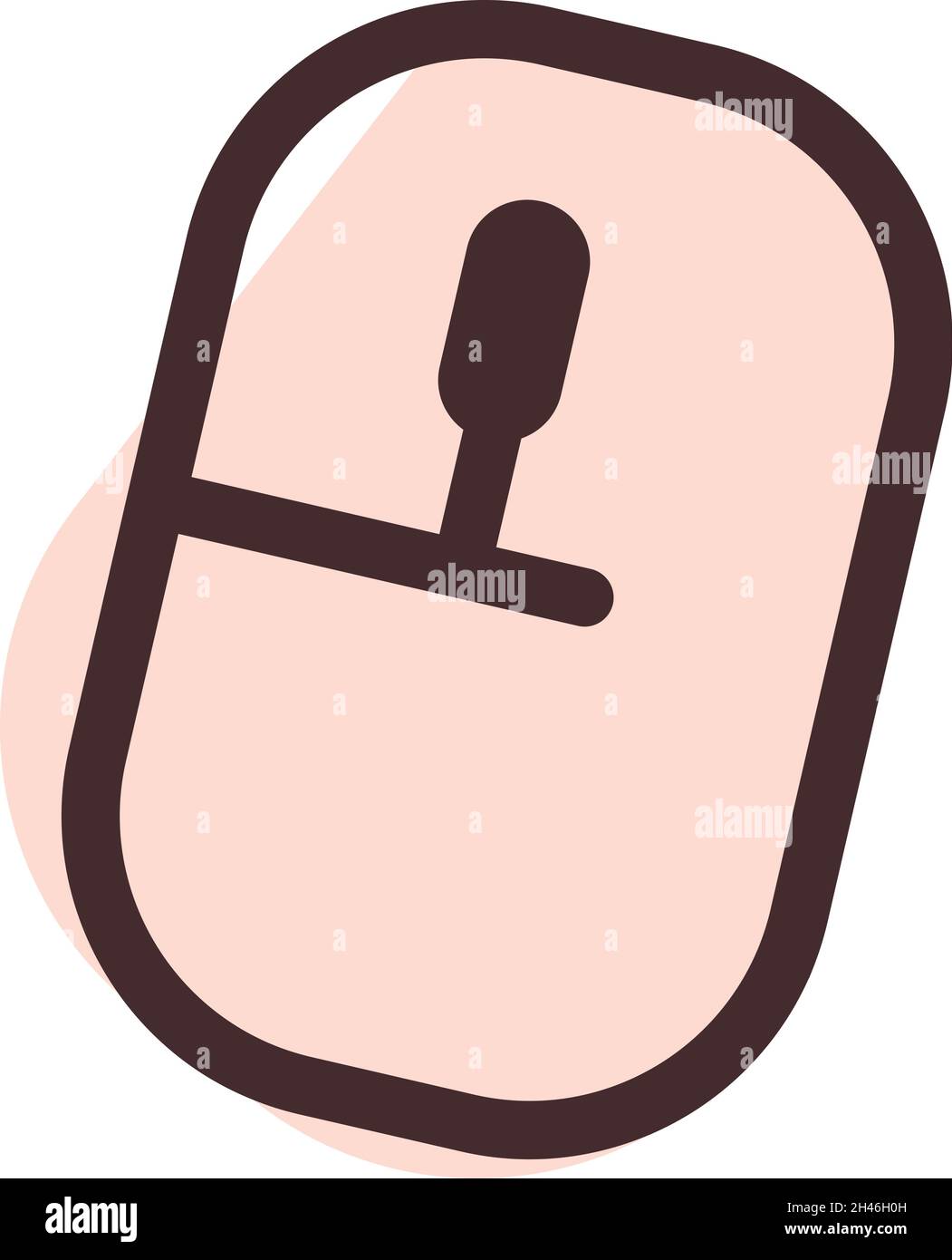 Computer mouse, illustration, vector, on a white background Stock ...