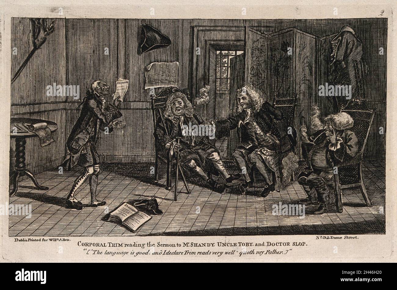 An episode in Tristram Shandy: Corporal Trim reading a sermon to Mr ... An episode in Tristram Shandy: Corporal Trim reading a sermon to Mr ...