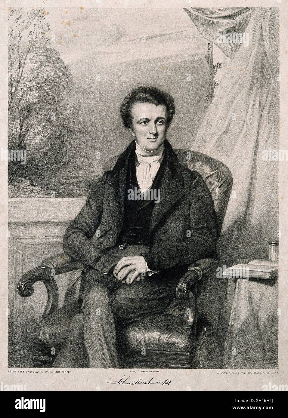 John Sweatman. Lithograph by R. J. Lane after G. Richmond Stock Photo ...