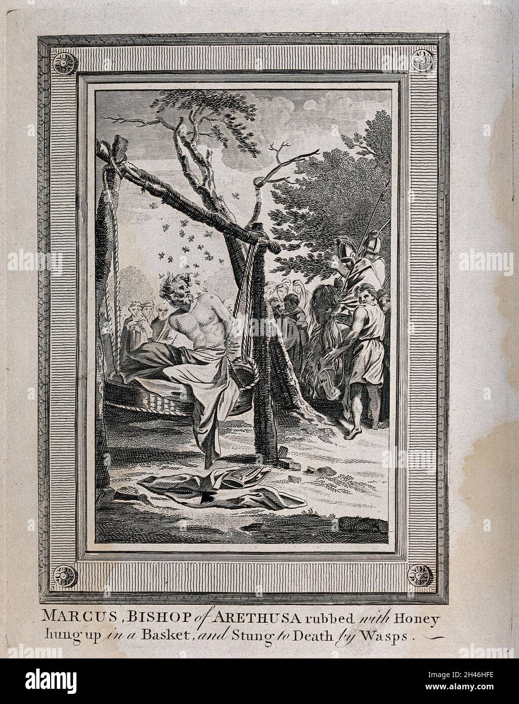 The martyrdom of Marcus, Bishop of Arethusa. Etching after T. Stothard ...