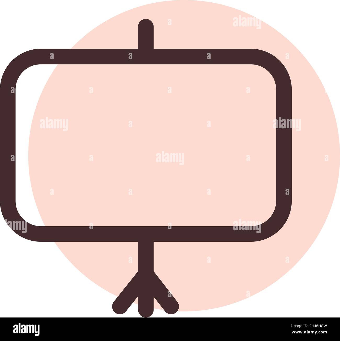Projector screen, illustration, vector, on a white background Stock ...
