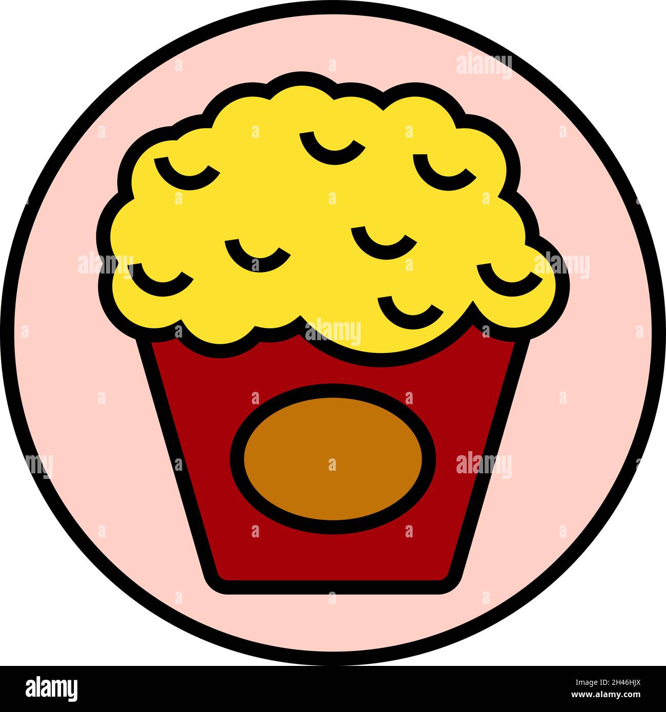 Fast food popcorn, illustration, vector, on a white background Stock ...