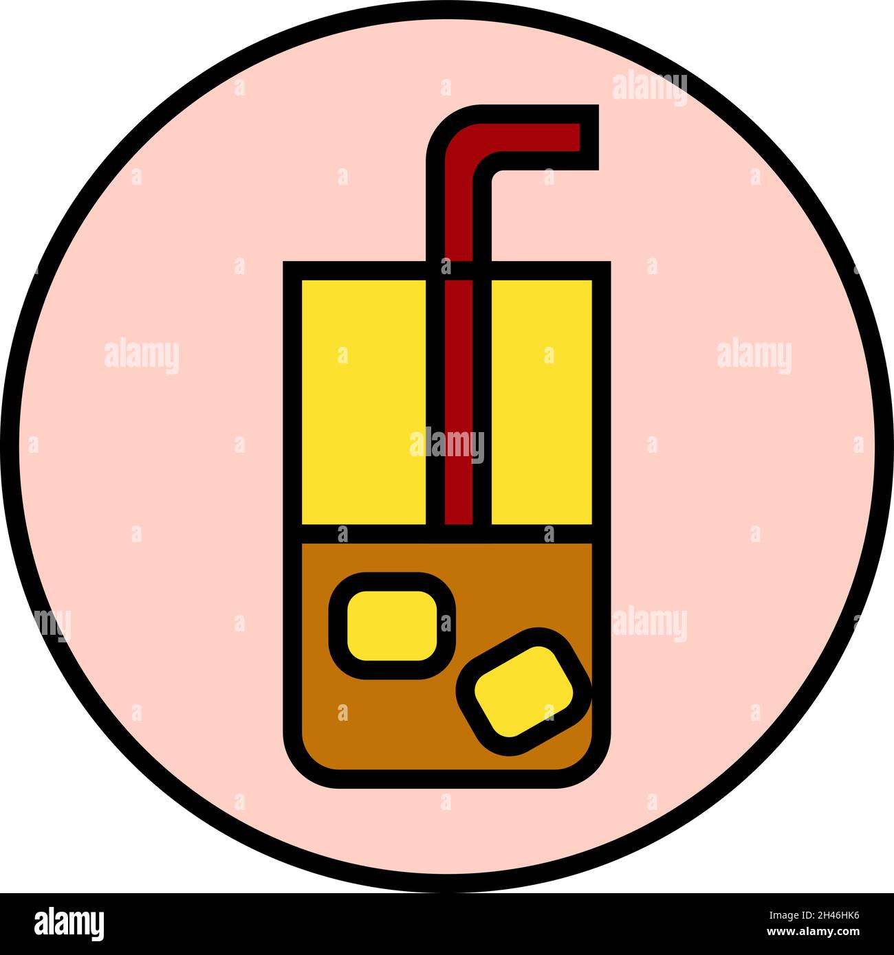 Fast food cold drink, illustration, vector, on a white background Stock ...