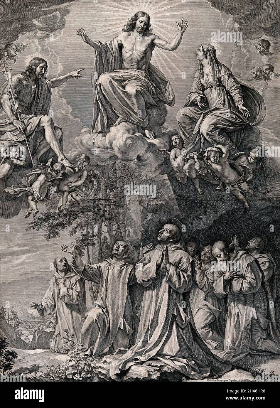 Christ with Saint John the Baptist, Saint Mary (the Blessed Virgin ...