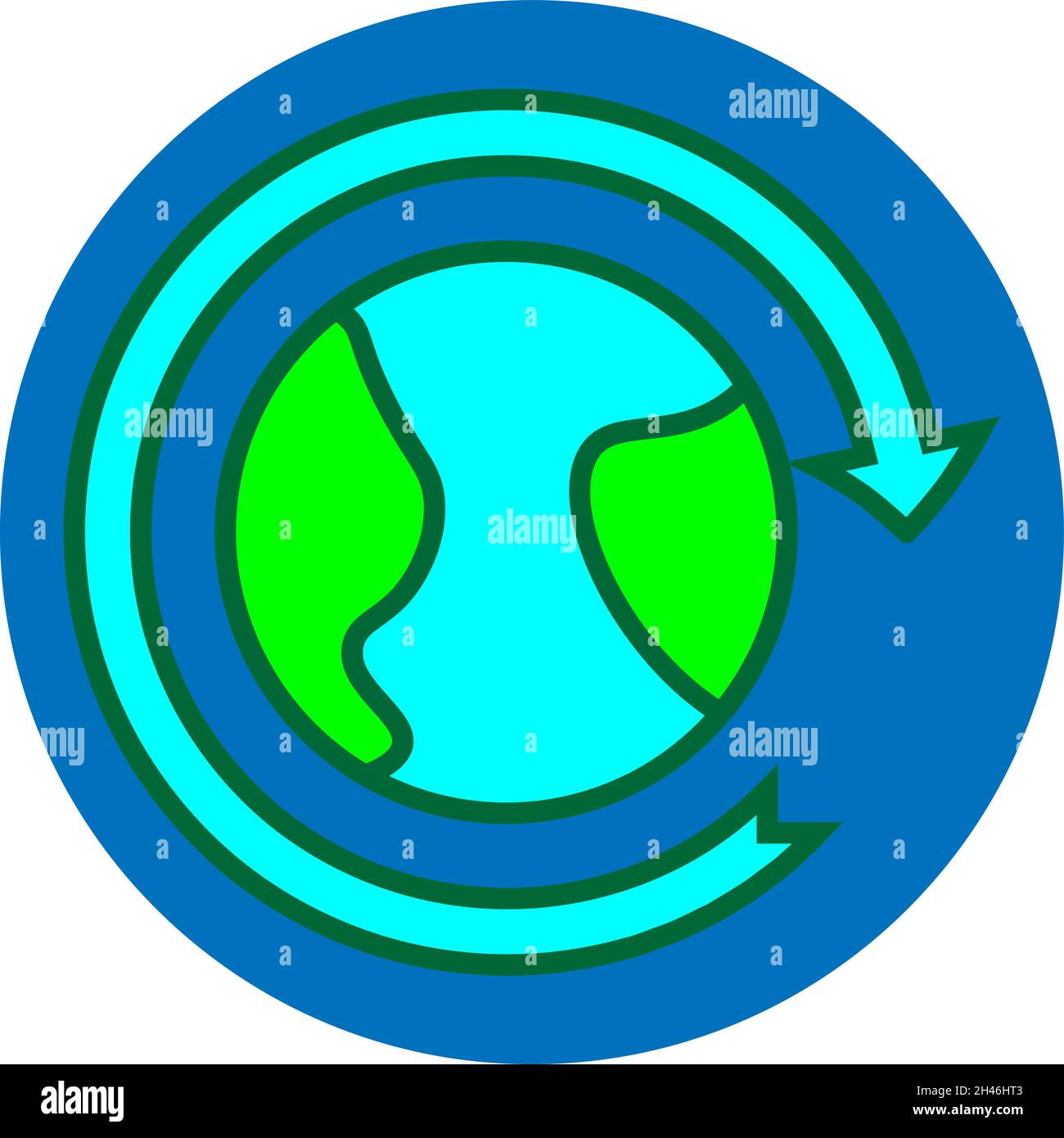 Ecology planet, illustration, vector, on a white background Stock ...