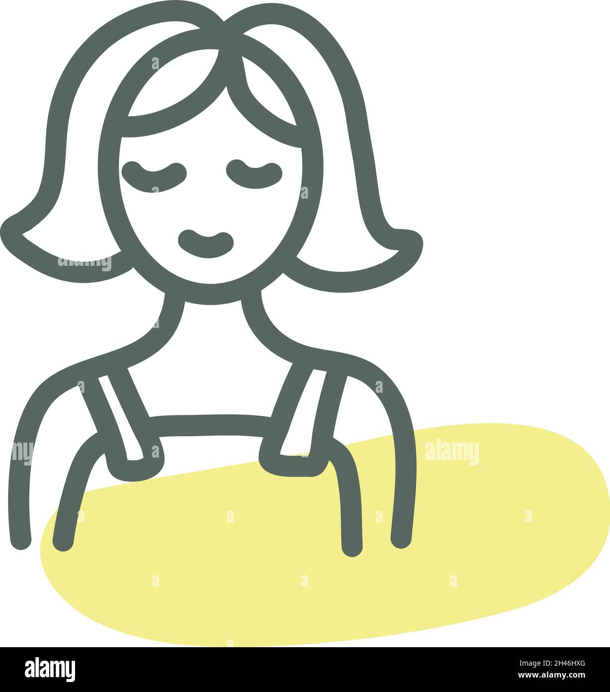 Flower girl, illustration, vector, on a white background Stock Vector ...