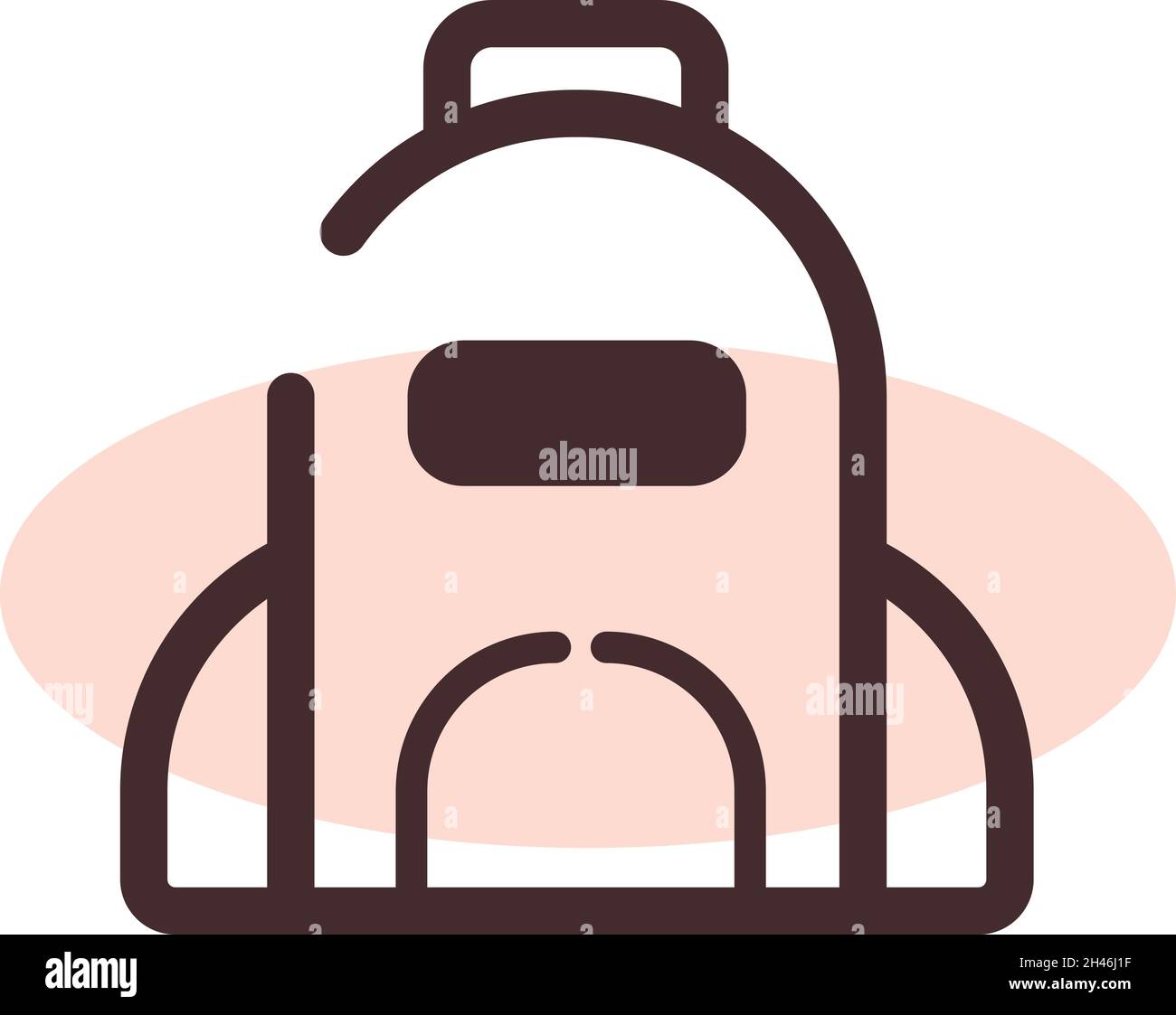 School bag, illustration, vector, on a white background Stock Vector ...
