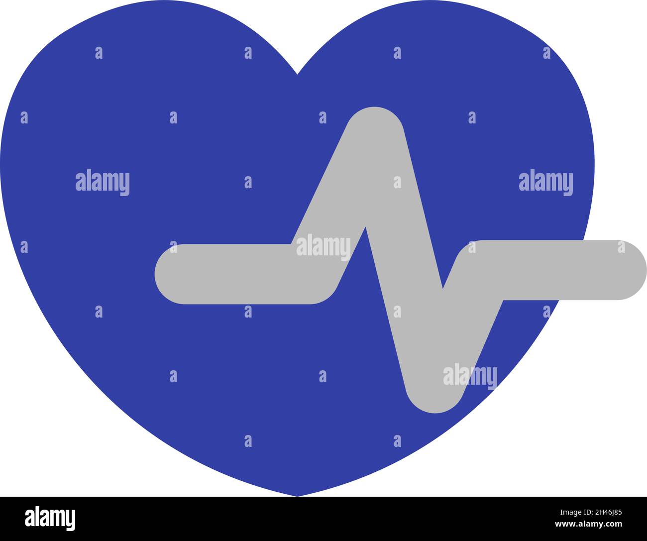 Blue heartbeat, illustration, vector, on a white background Stock ...