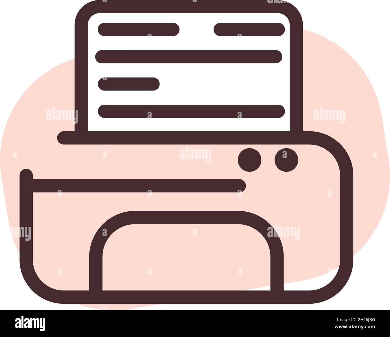 Printer device, illustration, vector, on a white background Stock ...