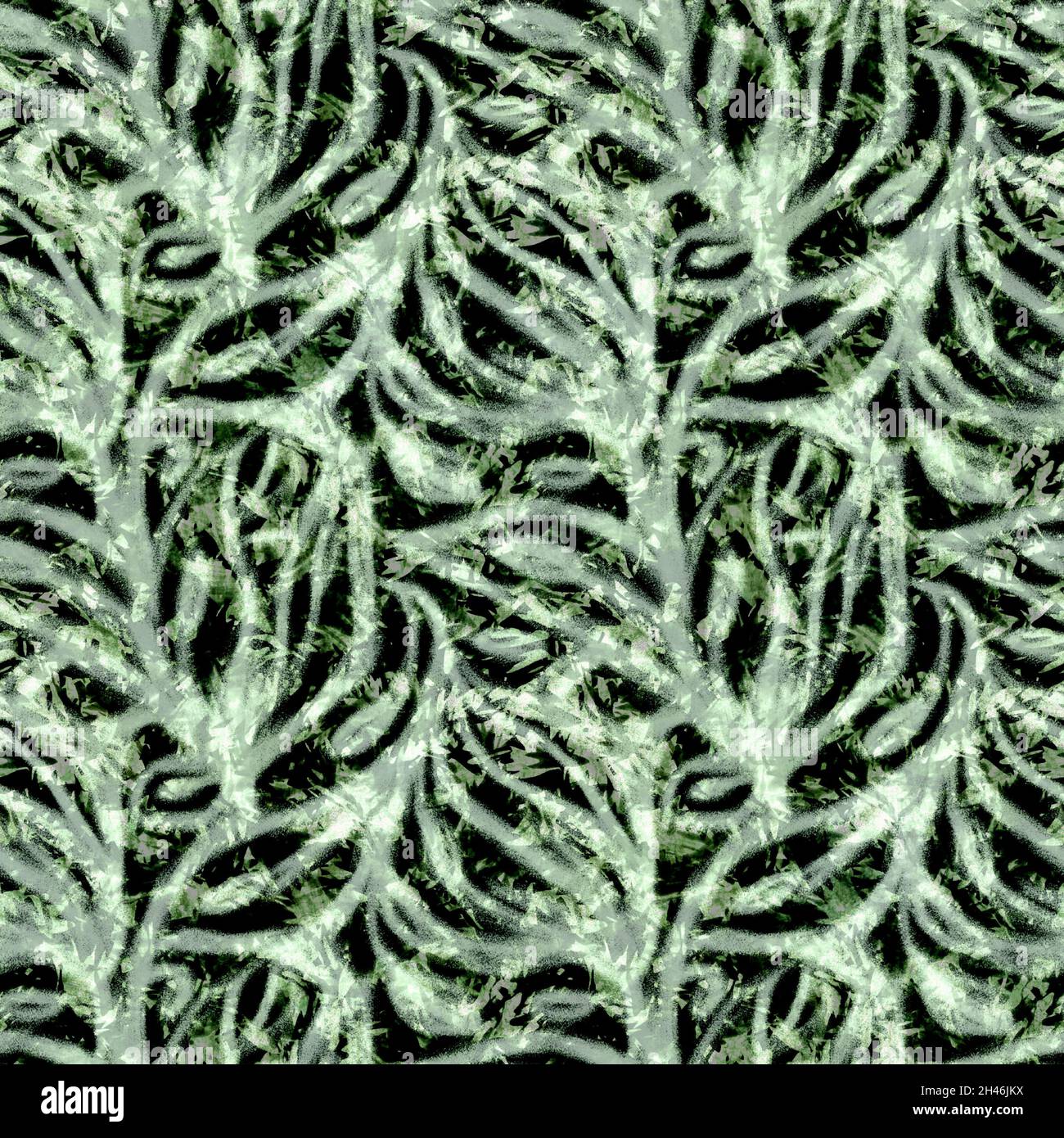 Forest green jungle nature texture. Seamless foliage leaf 2 tone design ...