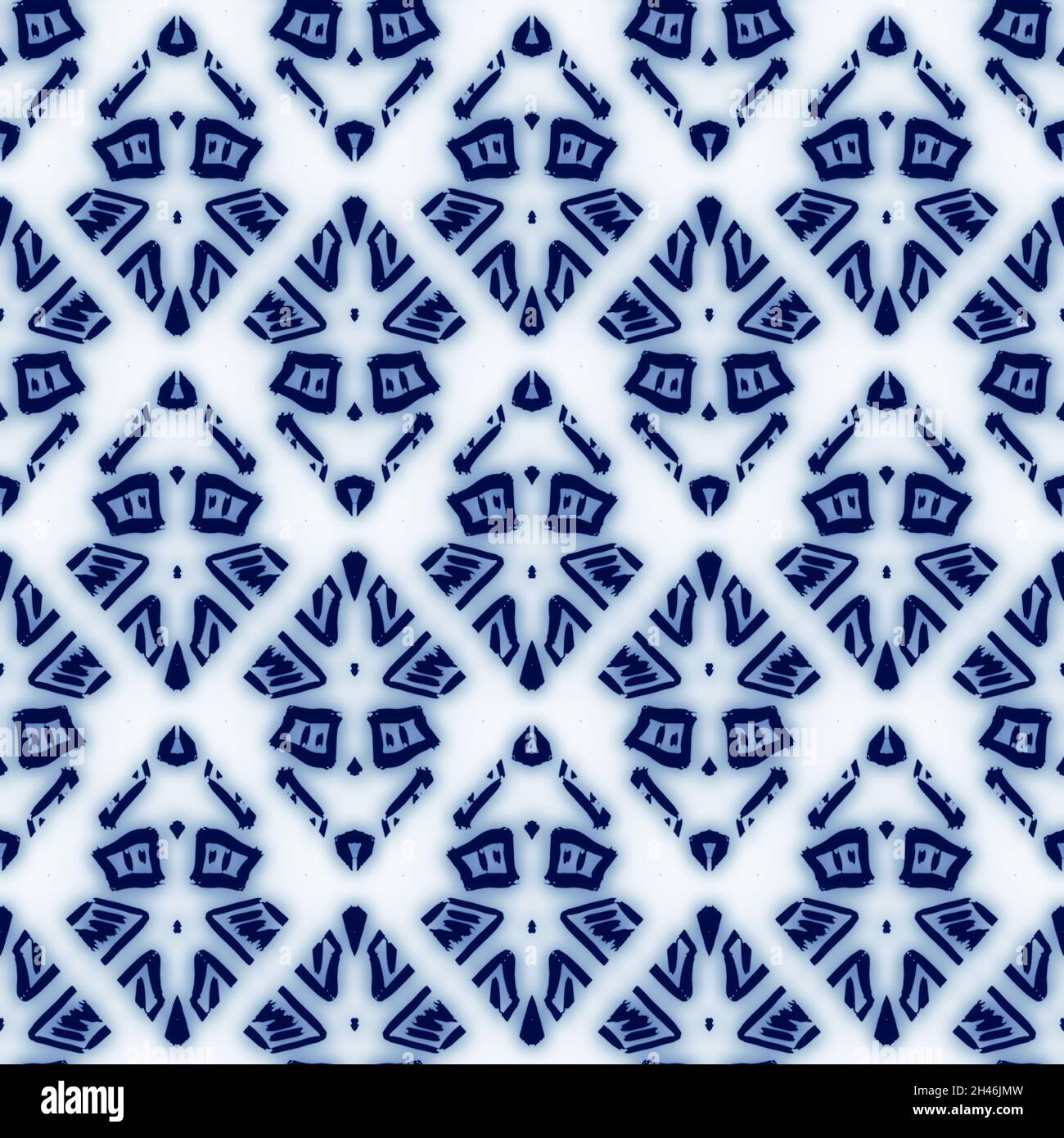 Seamless blue and white ceramic tile ornate damask pattern for surface ...
