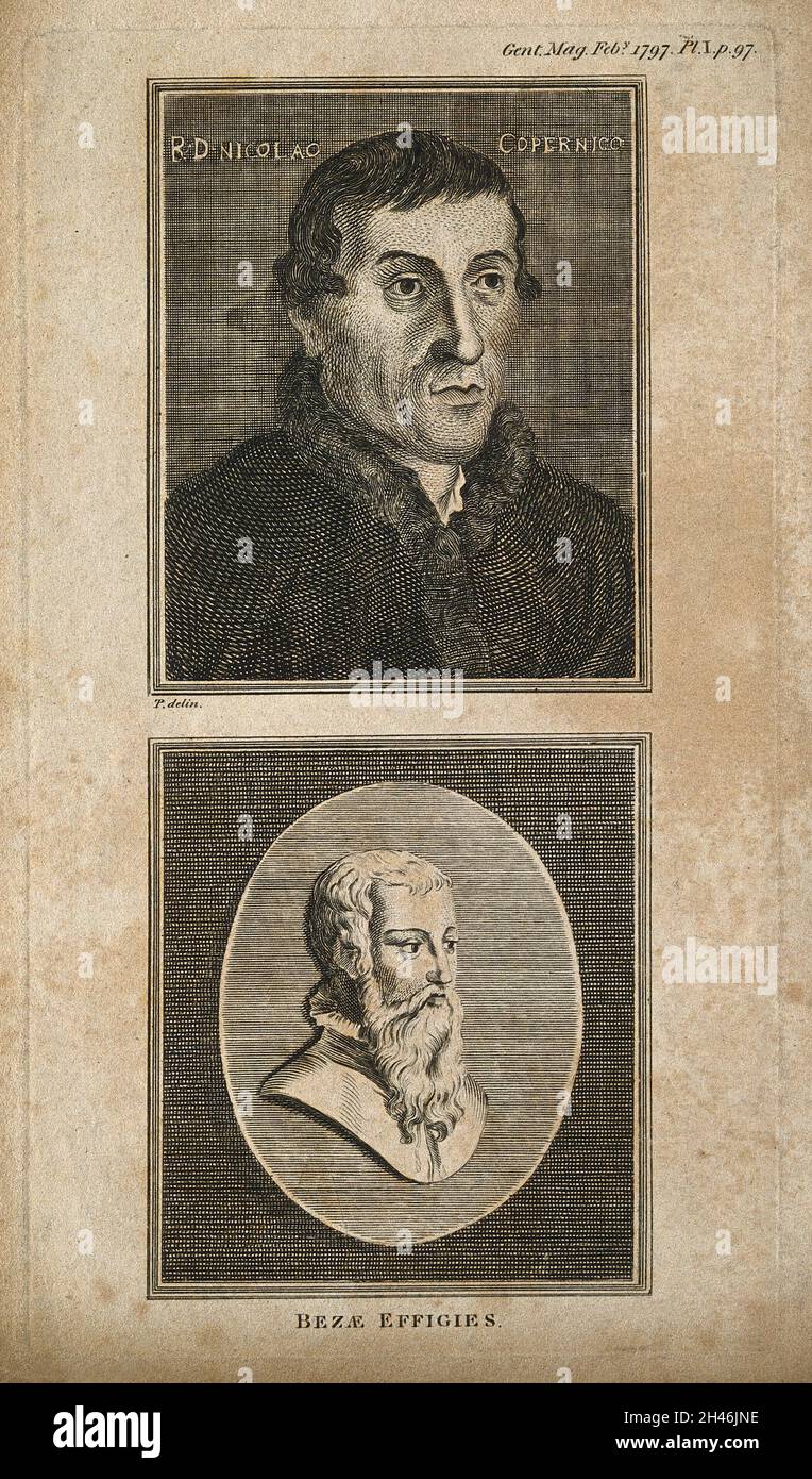Nicolaus Copernicus. Line engraving, 1797, after [P.] Stock Photo - Alamy